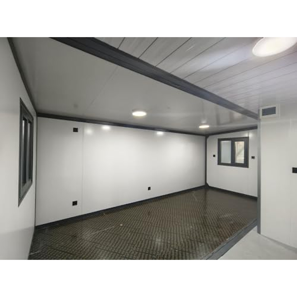 Portable Prefabricated Tiny Home 19x20ft, Mobile Expandable Plastic Prefab House for Hotel, Booth, Office, Guard House, Shop, Villa, Warehouse, Workshop (with Restroom)