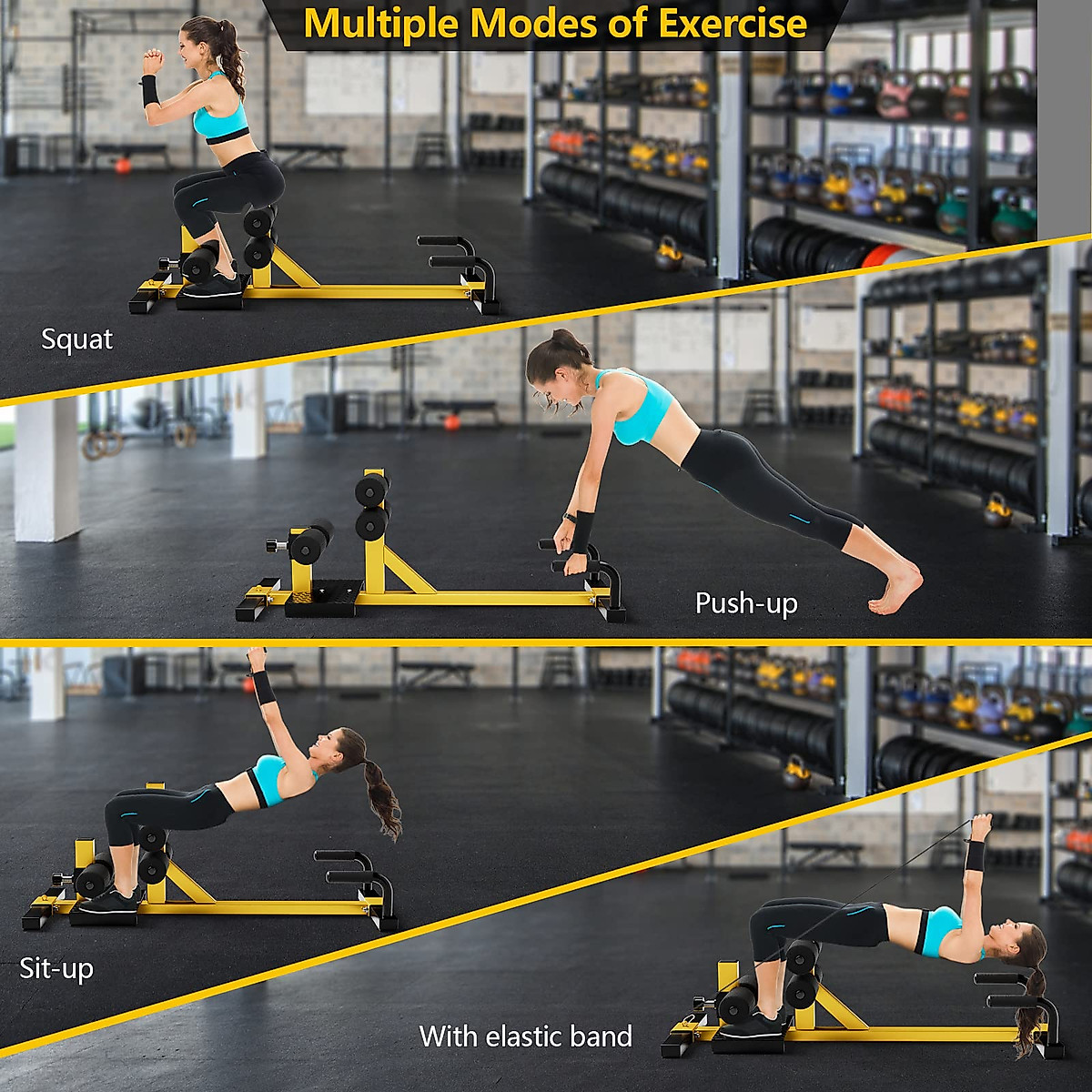 Goplus 3-in-1 Multifunctional Squat Machine Deep Sissy Squat & Leg Exercise Squat for Home Gym Fitness Equipment