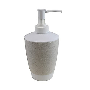 Bathroom Accessories Set 4 Piece Accesorios para Baños Soap Dispenser, Soap Dish, Tumble, Toothpaste-Toothbrush Holder (Sandstone Beige)