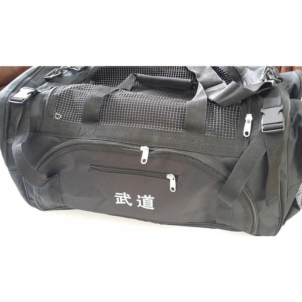 Martial Arts, Bag with Mesh Top/pocket 13"x27"x14" Boxing, MMA,Taekwondo Deluxe Equipment Bag, Black