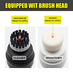 Shoe Cleaner Whitener for Sneaker, COZGO Shoe Cleaning and Whitening Kit, 3.5oz Shoe Cleaner and 3.5oz Whitener, No extra brushes needed,Work on White shoe,Sneaker,Canvas,Mesh,Tennis,PU,Fabric,Leather