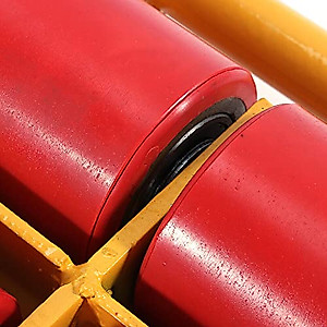 Industrial Mechanical Handler 6 ton Heavy Duty Machine Skid Mechanical Roller Mover Cargo Trolley 360° with 4 Rollers, Machine Skid Mechanical Roller Mover Cargo Trolley