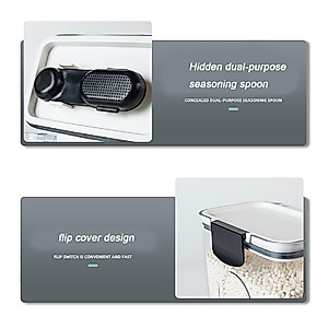 Staceyn Storage Containers,Staceyn Baking Storage Set with labels, Staceyn,Cereal Storage Jar, Kitchen Storage Box With Flip Top Lid Set for Sealed Fresh-Keeping And Moisture-Proof (1set)