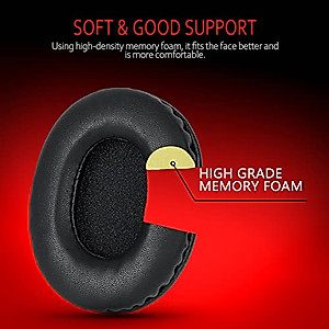 Krone Kalpasmos Audio Technica ATH-M50X Replacement Earpads, Audio Technica Headphone Pads Fit ATH M50 M50s M50BT M40X M40 M35 M30, Pads for ATH M-Series, Soft and Thick Memory Foam, Classic Black