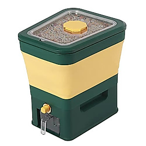 Rice Food Storage Containers, Collapsible 11.6 to 26 Lbs Rice Dispenser with Airtight Locking Lid, Grain Container Food Storage Bin for Kitchen, Dog Pet Cat Flour Sugar Kitchen Pantry Holder