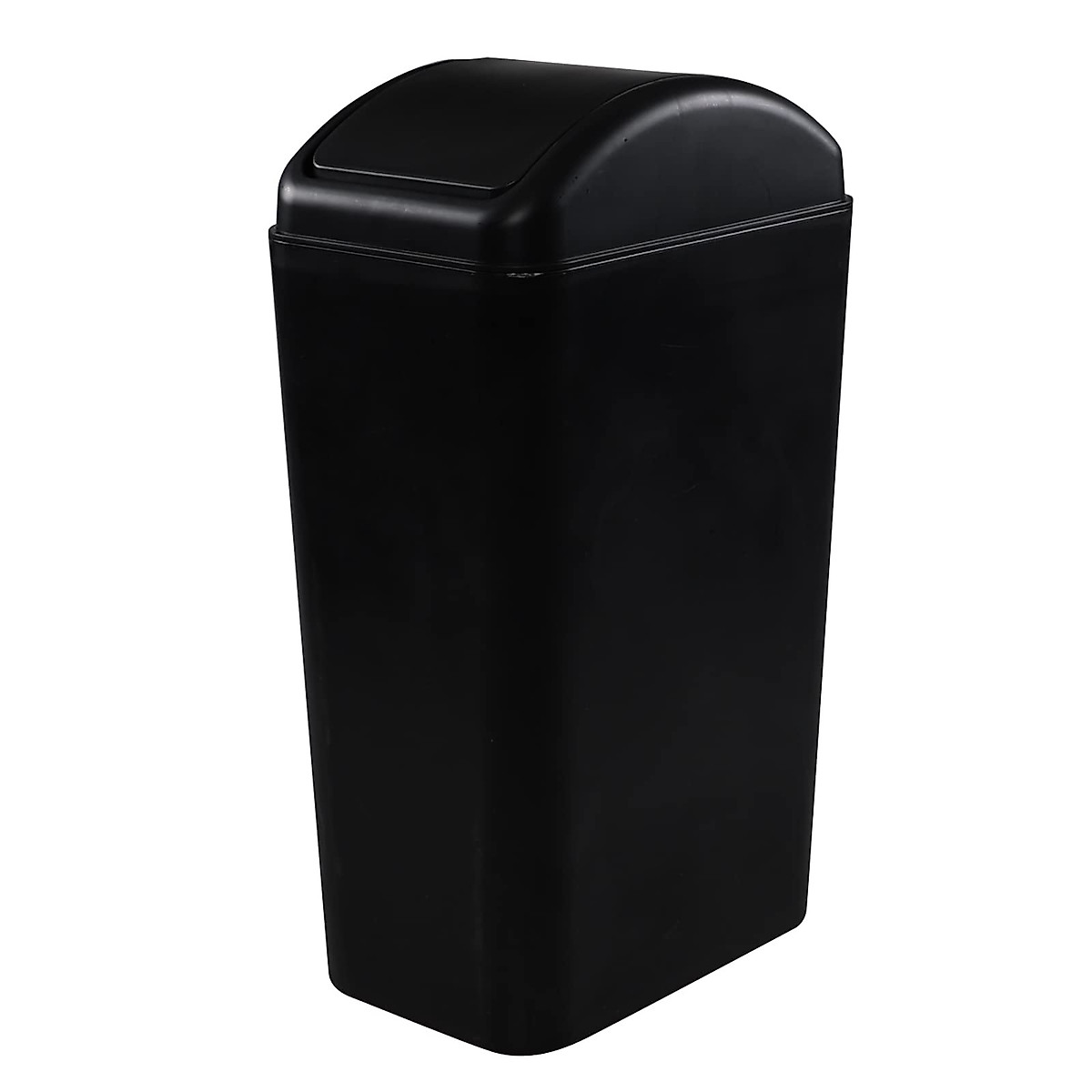 Sandmovie 3.5 Gallon Slim Garbage Bin with Swing-top, Plastic Swing Lid Trash Can, 1 Pack