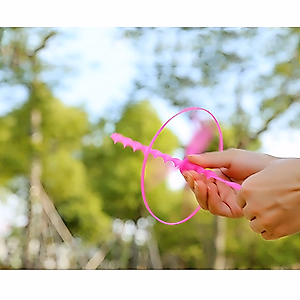 POPLAY 40 Sets Outdoor Toys Flying Discs, Twist Disc Flyer Saucers with Launchers for Party Favors and Prizes