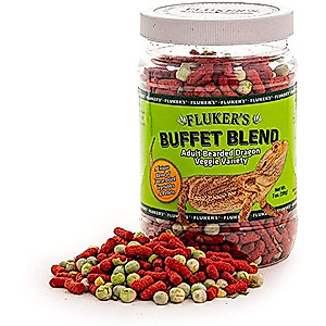 Fluker's Buffet Blend Adult Bearded Dragon Veggie Variety Diet 7oz - Includes Attached DBDPet Pro-Tip Guide