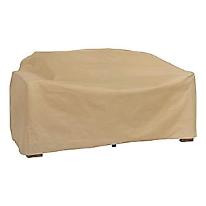 Modern Leisure® Basics Patio Loveseat Cover, 55" L x 33" W x 38" H, Khaki