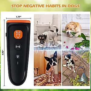 MZBYDLM Anti Barking Device Ultrasonic Dog Bark Deterrent LED Flash+Sound Wave Drive Dog Barking Deterrent Dog Barking Control Devices Ultrasonic Bark Control Training &Behavior Aids for Dogs