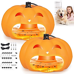 2 Pack Flea Traps for Inside Your Home,Flea Light Trap for Indoor with 6 Light Bulbs & 10 Flea Trap Refills Moth Traps Flying Insect Trap Bed Bug Traps for Fleas Moths Flies Mosquitoes Cockroaches
