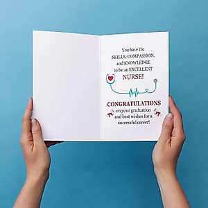 Nursing Degree Graduation Congratulations Greeting Card – Honor The Grad In Your Life With A Heartfelt Message - Pink