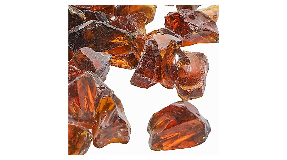 COSIEST 10-Pound Amber Yellow Fire Glass for Fire Pits