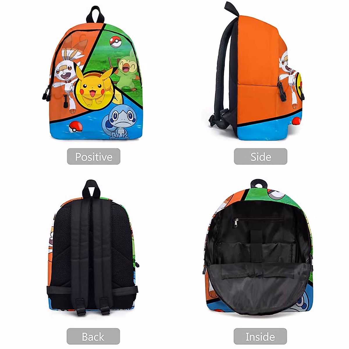 MULINSEN Cartoon Backpack Set 15.7inch Anime 2PCS Backpack for Travel Bag With Pencil Case