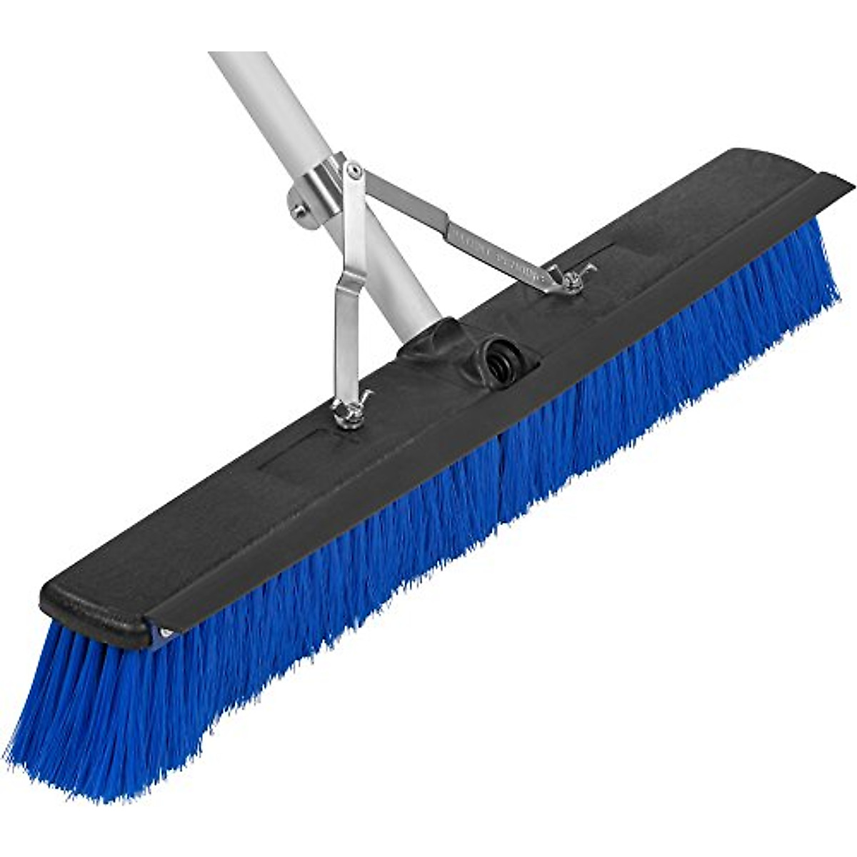Carlisle FoodService Products 3621962414 Sweep Complete Aluminum Handle Floor Sweep with Squeegee, Plastic Bristles, 24" Length, 3" Bristle Trim, Blue