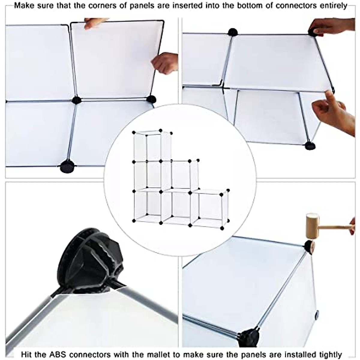 wenyuyu Pack 6 Cube Storage Organizer - Portable Multifunctional DIY Assembled Closet Closet Cabinet Shelf Bookshelf Shelving