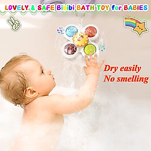 Bibibi 3pcs Bath Toys for Toddlers 1 3 Fidget Toys Baby Sensory Toys Suction Cup Spinners Spinning High Chair Window Toys Infant Autistic Children 12 18 Months 2 Year Old Boys Girls Birthday Gifts