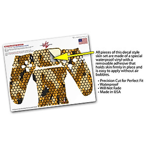 WraptorSkinz Skin Wrap compatible with Sony PS5 DualSense Controller HEX Mesh Camo 01 Orange (CONTROLLER NOT INCLUDED)