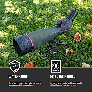 Athlon Optics Talos 20-60x80 Spotting Scope - Straight, Charcoal Grey