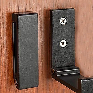 Foldable Wall Hook, 2PCS Aluminum Headphone Holder, Invisible Wall Mount Clothes Hook, Towel Hook Holder, Wall Hook Holder for Coat, Clothes, Kitchen / Bathroom/ Office/ Living Room/ Cabinet (Black)