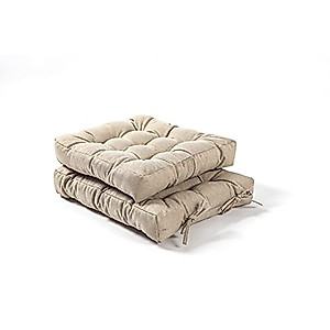 Trendcode Rocking Chair Cushion, Non-Slip Memory Foam Filled, Indoor,Patio furniture&Outdoor Use,Back 23''x17''/Seat 19''x17'' (Beige)