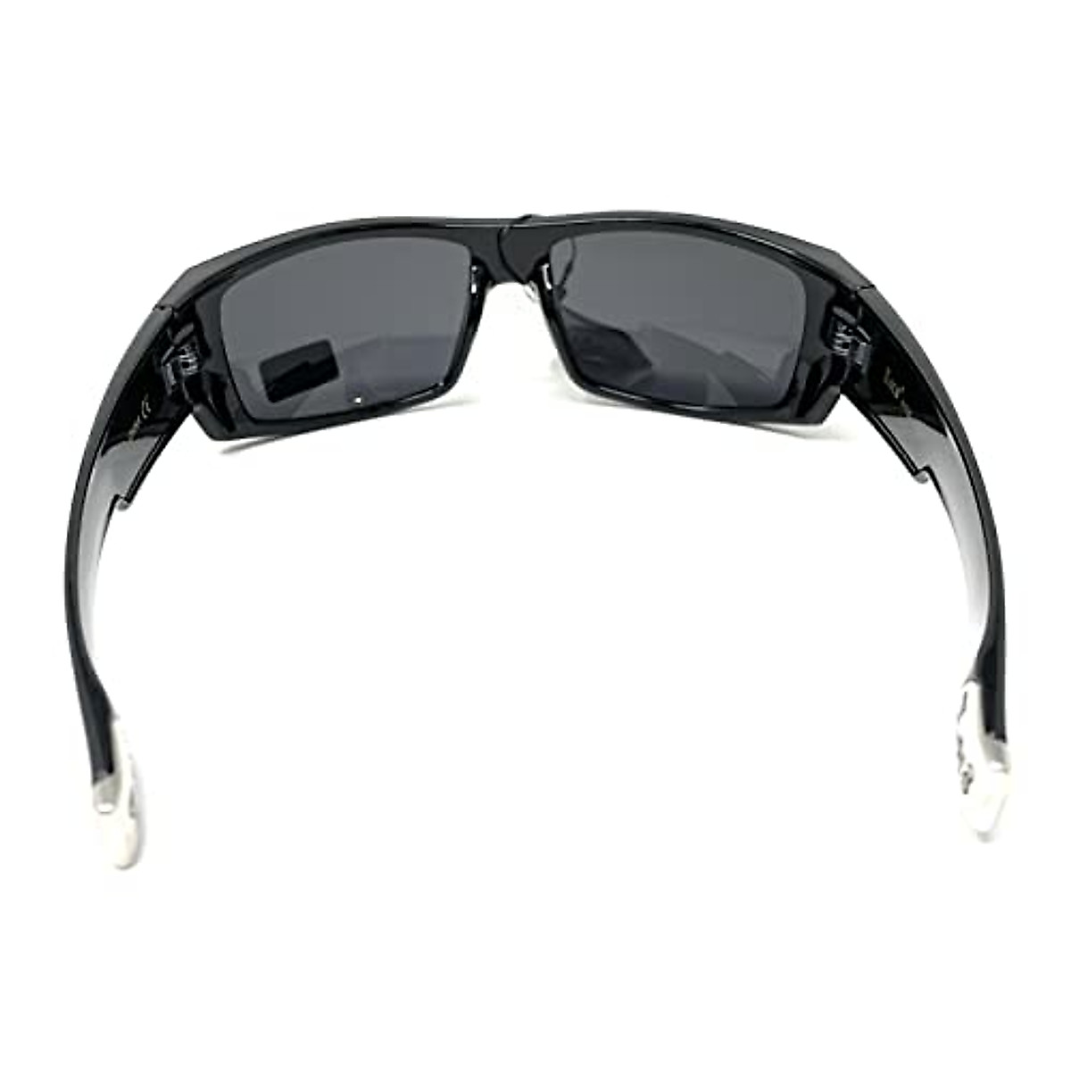 Locs Men's Original All Black Hardcore Sharp Square OG Sunglasses, Wrap