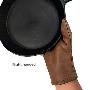 Hide & Drink, Oven Glove, Cookware, Heat Protection, Kitchen and Bakery Supplies, Home Essentials, Full Grain Leather, Handmade, Bourbon Brown