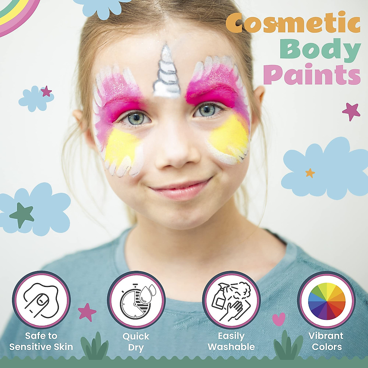 12 Pcs Tempera Paint Sticks for Kids Washable - Mess Free, Quick Drying, Twisted Paint Sticks for Children and Students – Works Perfect on Papers, Wood, Glass, Canvas & Pumpkin (Vibrant Colors)