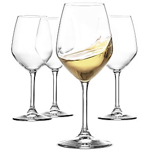 Paksh - 8 piece - Italian Red Wine Glasses 18 Ounce (4 Pieces) - and White Wine Glasses 15 Ounce (4 Pieces) Bundle, Lead-Free - Wine Glass, Shatter Resistant, Clear