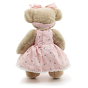 suepcuddly Jointed Teddy Bear Stuffed Animals Small Soft Plush Toy with Cloth (Pink Skirt 13Inch)