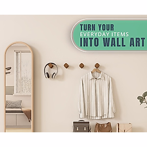 Acacia Wood Hooks, Natural Oval Hangers for Keys, Towels, Accessories – Functional Entryway, Bathroom Organizer – Sleek Wall Decor, Space-Saving Design – Perfect for Small Spaces, Modern Homes