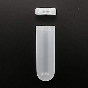 uxcell 10 Pcs 100ml Plastic Centrifuge Tubes with Screw-on Cap, Polypropylene Graduated Micro Centrifuge Tube, Round Bottom, Clear, Storage Container for Beads Sample Lab