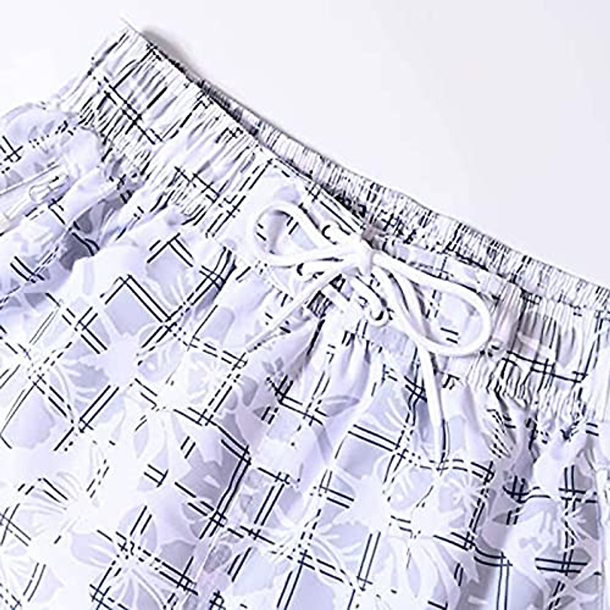 AIchenYW Men's Casual Shorts Drawstring Elastic Waist Printed Beach Short Pants Summer Refreshing Sports Shorts