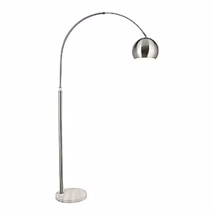 VONLUCE Modern Arc Floor Lamp with 360° Rotatable Hanging Shade, Adjustable Nickel Standing Reading Light with Marble Base, Contemporary Arch Metal Pole Task Lamp for Living Room Couch Sofa, 70 Inch
