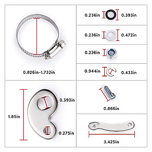baluoqi Universal Torque Arm for Electric Bicycle e-Bike Bike Front or Rear Hub Motors and Mid Drive e-Bike Tool for Maintenance (Two Set)