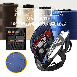 BOPAI Slim Laptop Backpack 15-15.6 inch USB Charging Backpack for Men Water Resistant College Laptop Backpack Office Anti Theft Backpack Smart Computer Backpack Men Black