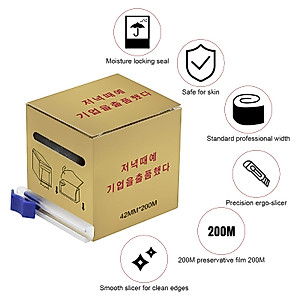 AHIER Disposable Eyebrow Tattoo Plastic Wrap Preservative Film for Eyebrow Lips Permanent Make Up Supplies Wrap Cover Tape Roll (1 Pack)