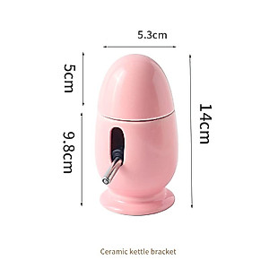Weixiyang Ceramic Hamster Water Bottle Stand for pet Ceramic Hamster Water Bottle Stand for Small Animal Habitat Decoration (Pink)