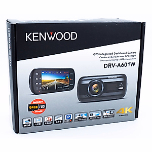 Kenwood DRV-A601W 4K Ultra Car Dash Cam with Built in GPS, G-Shock and 3-Inch Display