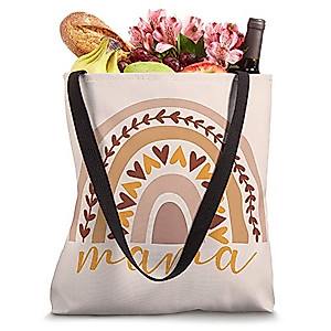 Rainbow Mama Gift Mothers Day New Mom Life Miracle Baby Boho Tote Bag