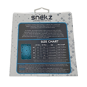 Nuby Snekz Comfortable Rubber Sole Sock Shoes for First Steps- Blue Sharks, Large 22-30 Months