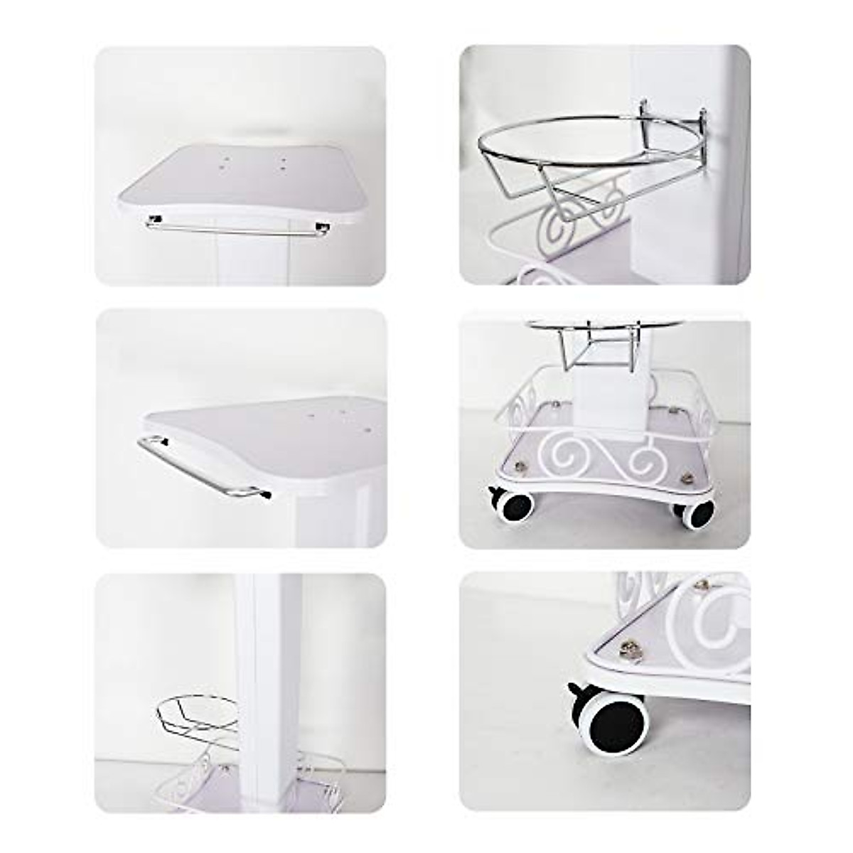 Beauty Trolley Cart with Wheels, Salon Spa Rolling Trolley, Metal Trolley Cart, Beauty Machine Trolley for Spa Beauty Salon, Load 135Lbs for Hair Salon, Spa Salon