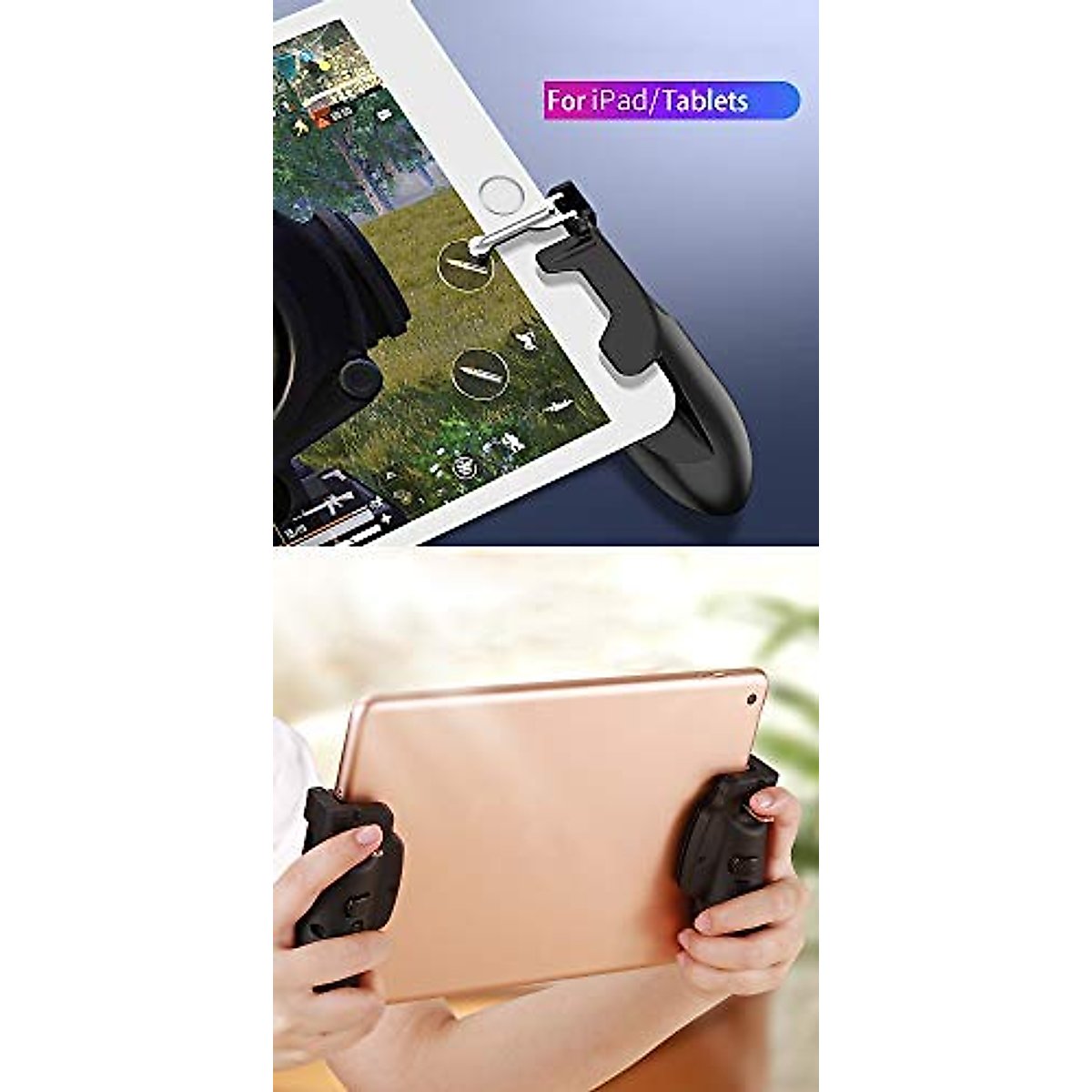 Ytuomzi Mobile Game Controller for iPad/Tablets, Sensitive Shoot Aim Gamepad Trigger for PUBG/Knives Out, Handgrip for Tablet & Smartphones