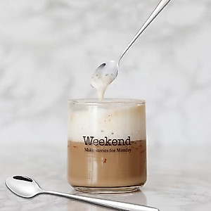 tiokin Long Handle Spoon, Iced Tea Spoons,7.8-Inch Coffee Spoon,Ice Cream Spoon, Stainless Steel TeaSpoons,Cocktail Stirring Spoon,Set of 6