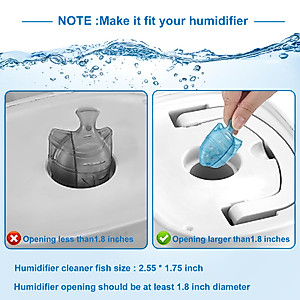10PC Humidifier Cleaner Fish Universal Humidifier Tank Cleaner Works in All humidifiers and Fish Tanks Purifies Water, Prevent Hard Water Build-Up,Demineralization Cleaner(Blue Yellow Purple)