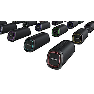 LG XG7QBK.DUSALLK Go Portable Bluetooth Speaker - LED Lighting and up to 24-Hour Battery, Black