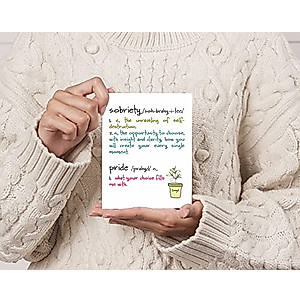 Recovery Cards - Sobriety Greeting Card - Sober Anniversary Cards - Motivation Cards for AA Recovery - Sober Cards - Alcoholic Recovery - Card and Envelope Set - Blank inside