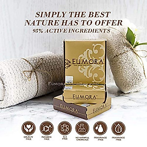 Eumora Classic egA Bar (Box of 4), Facial Cleansing Moor Clay Soap. Organic Face Wash for Anti-Ageing, Wrinkles, Fine Lines, Lifting, Firming. All Natural SLS-Free Face Detox Cleanser for Men, Women.