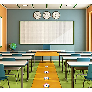 WhatSign 36Pcs Number Spot Markers Stickers 4" Line up Spots for Classroom Floor Number Stickers Classroom Line up Spot Dots Floor Decals for Back to School Kindergarten Elementary Preschool Classroom