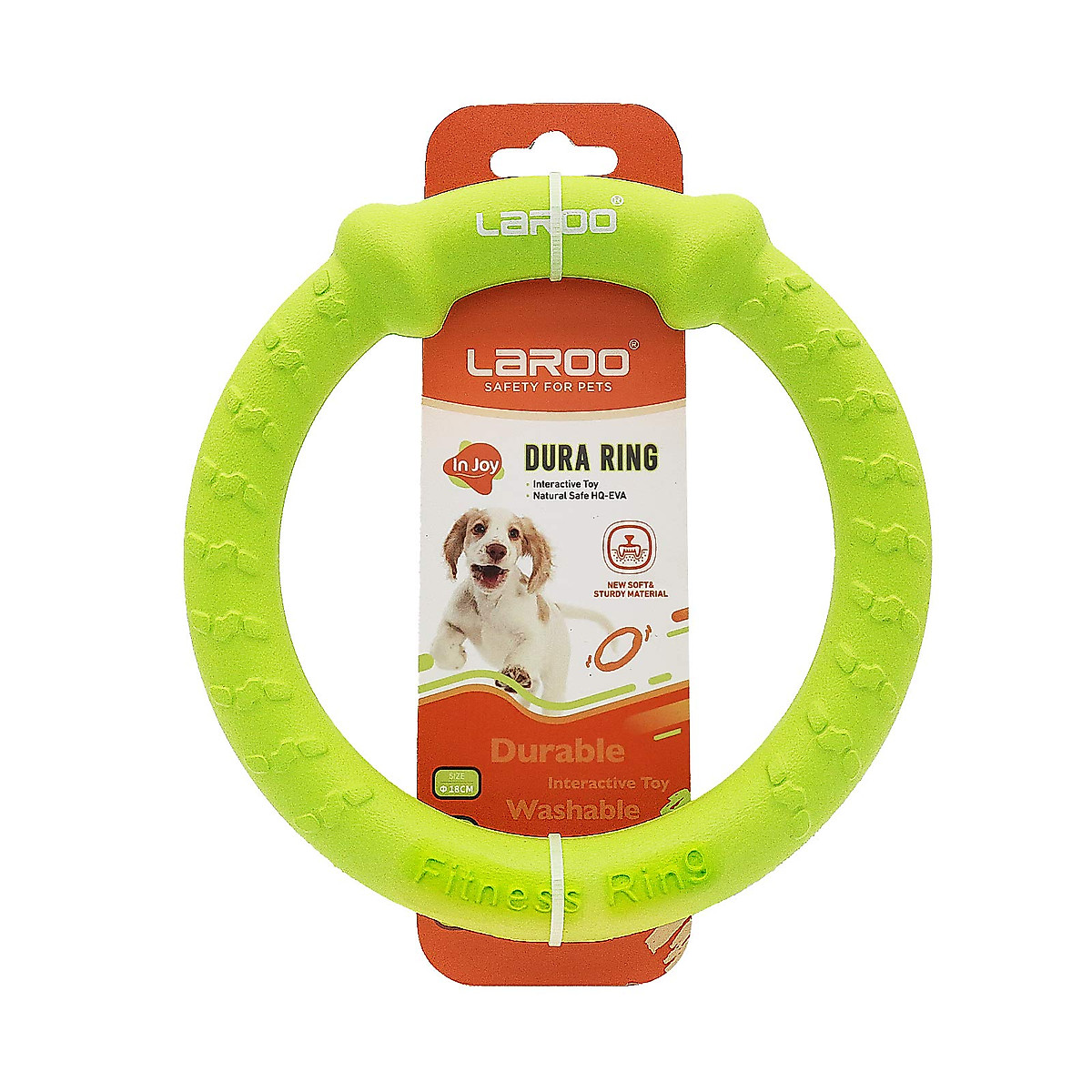 LaRoo Dog Toys for Aggressive Chewers,Floatable Dog Flying Disc,3 Sizes Dog Tug Toy,Interactive Dog Toys